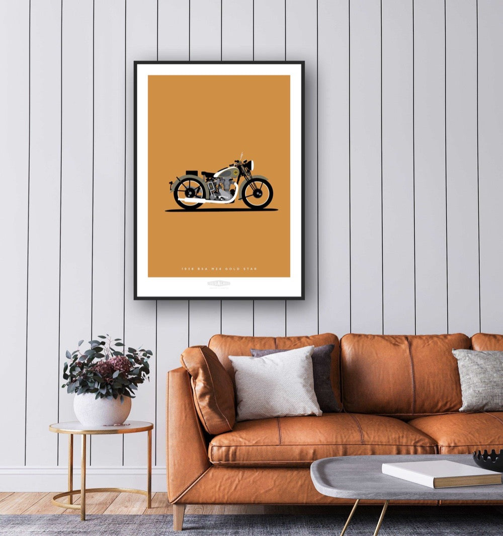 BSA GOLD STAR 1938 Grey – The Galaxie Design Classics