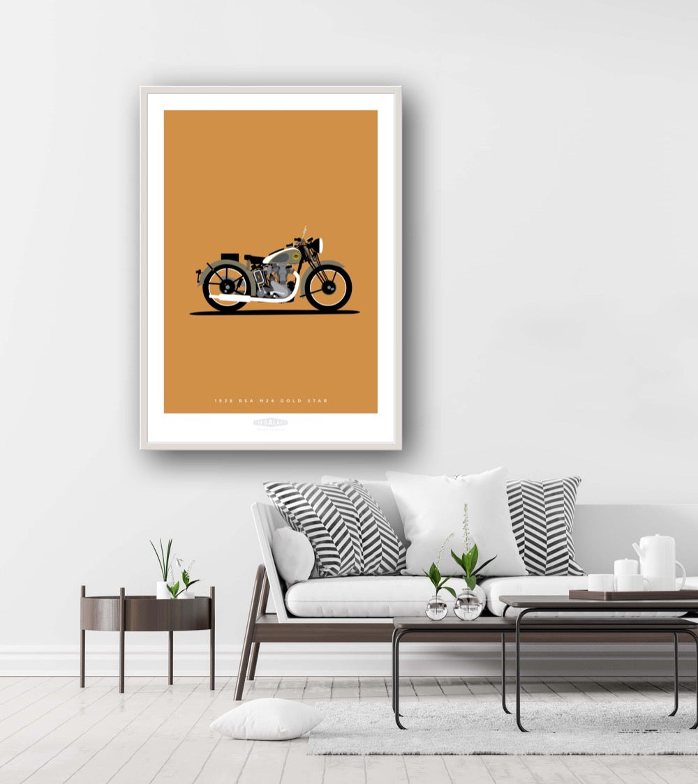 BSA GOLD STAR 1938 Grey – The Galaxie Design Classics